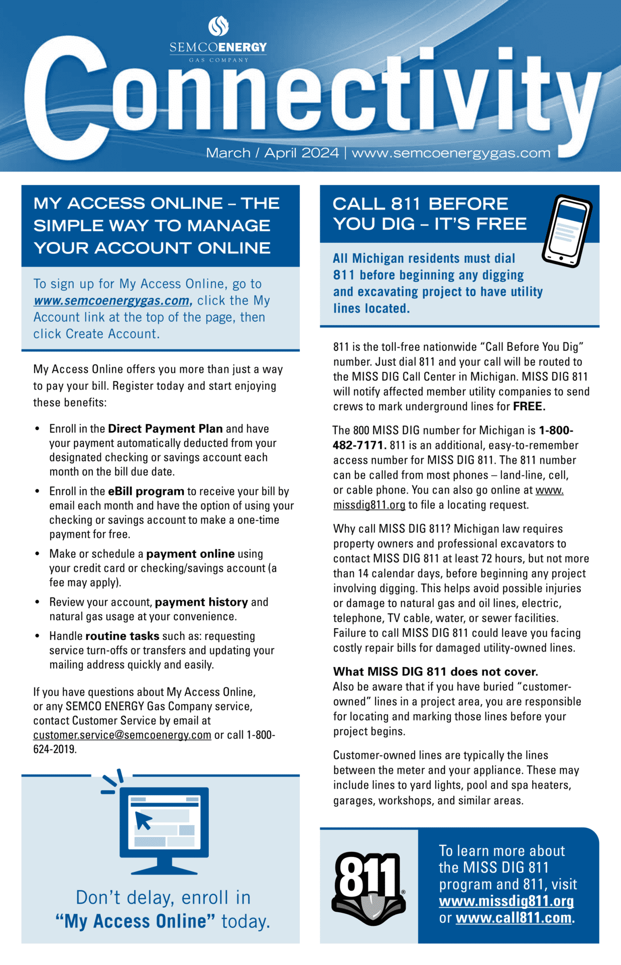 Connectivity Newsletter - SEMCO Energy Gas Company